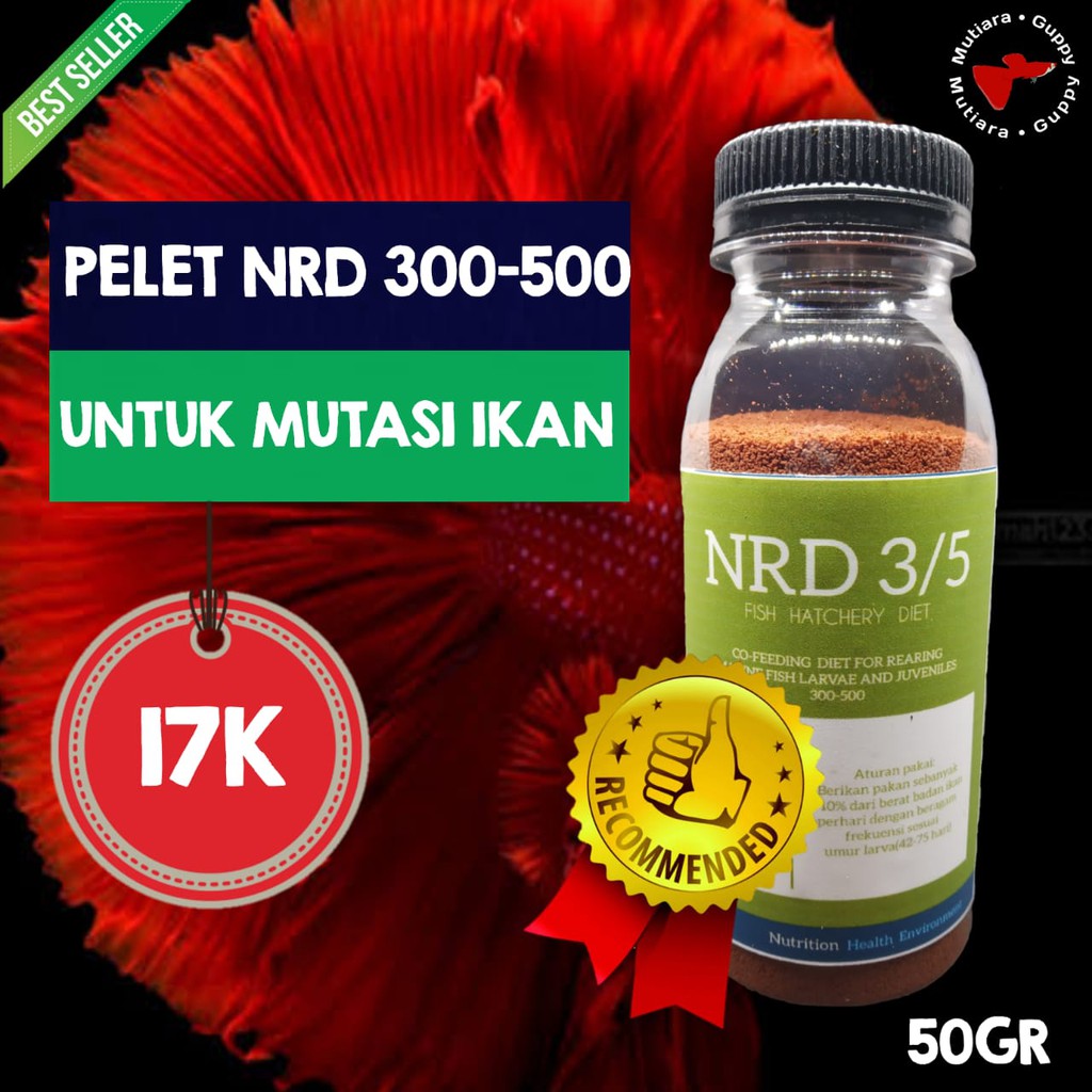 Jual Pelet NRD 3/5 50 gram - Pellet Ikan Guppy,Cupang,Molly 300-500Micro | Shopee Indonesia