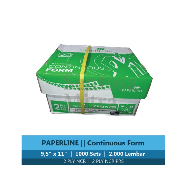 Jual Paperline Continuous Form Kertas Komputer 2 ply NCR PRS 9.5 x 11 ...