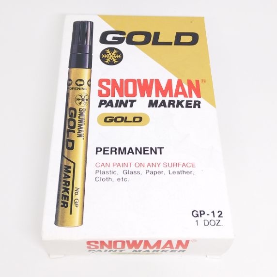Jual [1 PAK] SPIDOL GOLD PAINT MARKER SNOWMAN GP-12 ORIGINAL (ISI 12 ...