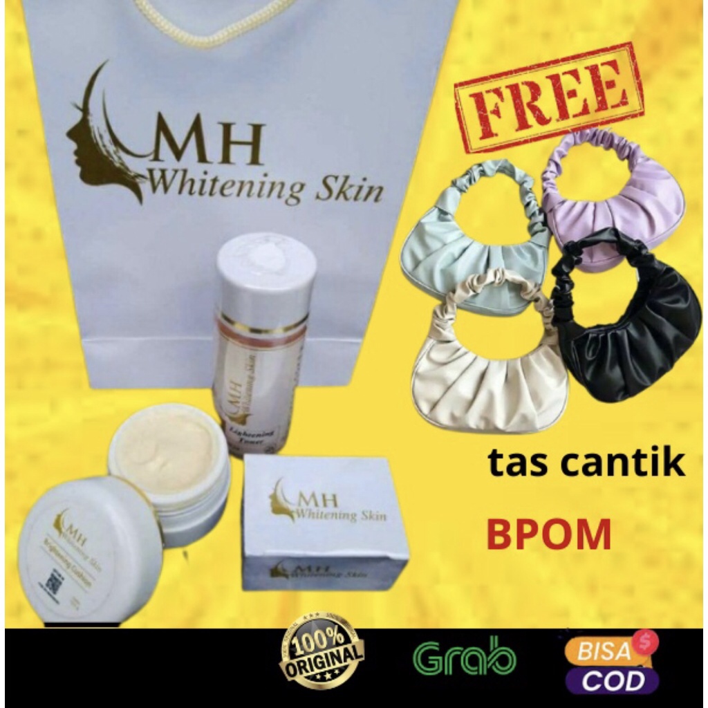 Jual mh whitening skin original bpom paket skincare crem cream glowing ...