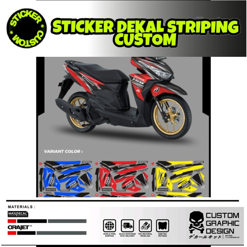 Jual Variasi Decal Decals Dekal Plisir Stiker Sticker Striping List ...