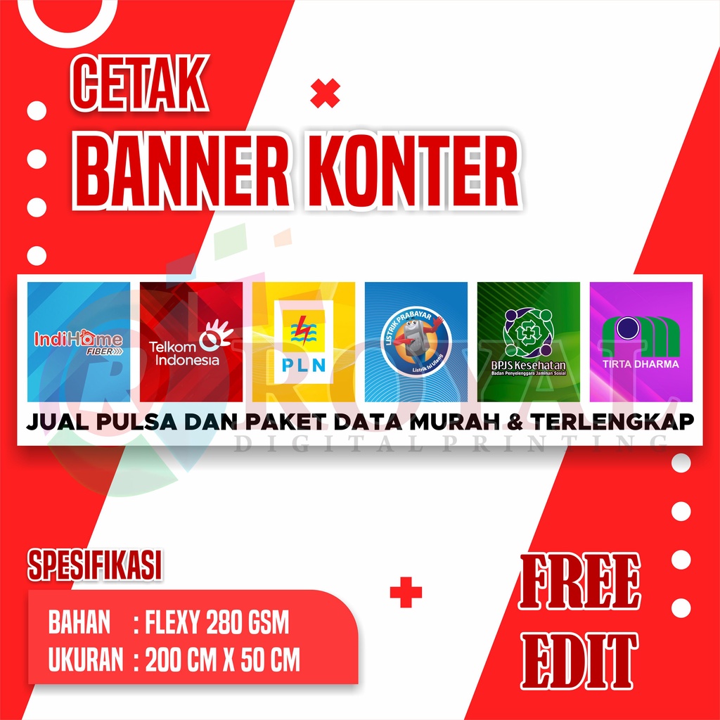 Jual Banner Spanduk Konter Murah/ Banner Konter / Renda Konter Lanskap ...