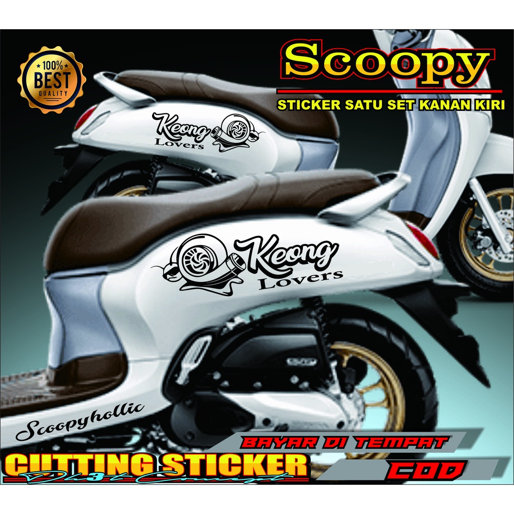 Jual STICKER SCOOPY KEONG LOVERS CUTTING STICKER STRIPING CUTTING ...