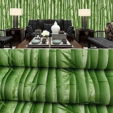 Jual Wallpaper Bambu Daun Hijau Rotan Jarang Panjang 10M | Shopee Indonesia