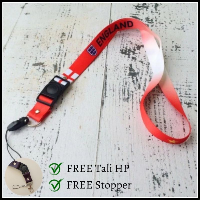 Jual Tali Lanyard FC England / Custom Lanyard Tali Gantungan Kunci HP ...