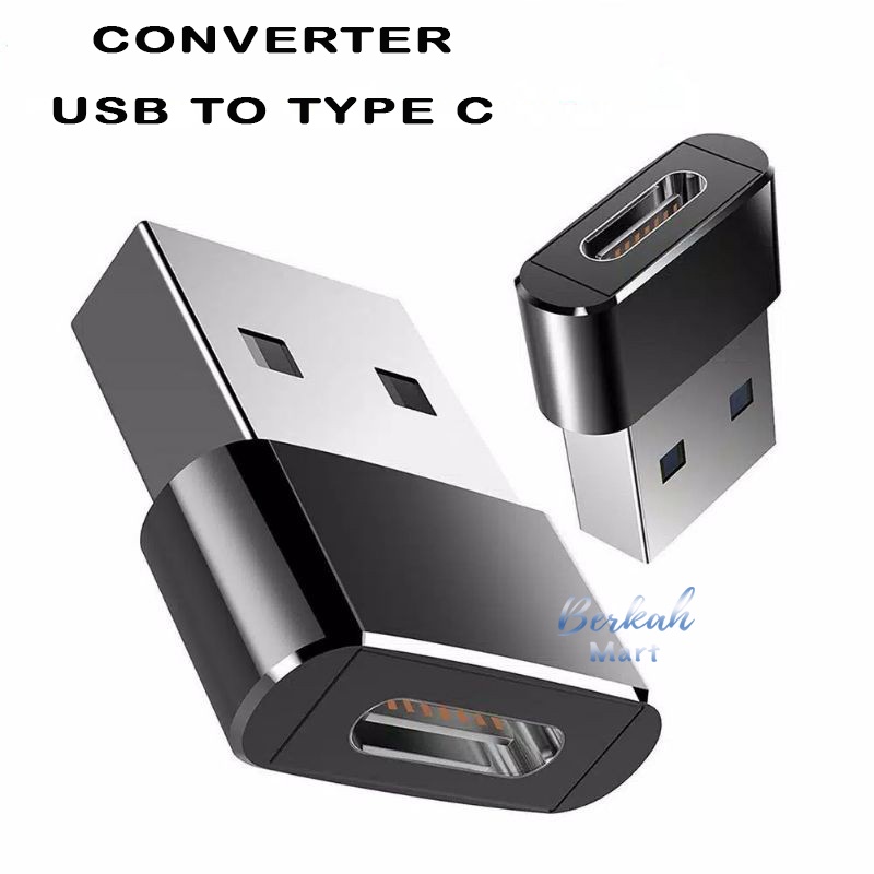 Jual MINI CONVERTER USB TO TYPE C USB MALE TO TYPE C ADAPTER CHARGING ...