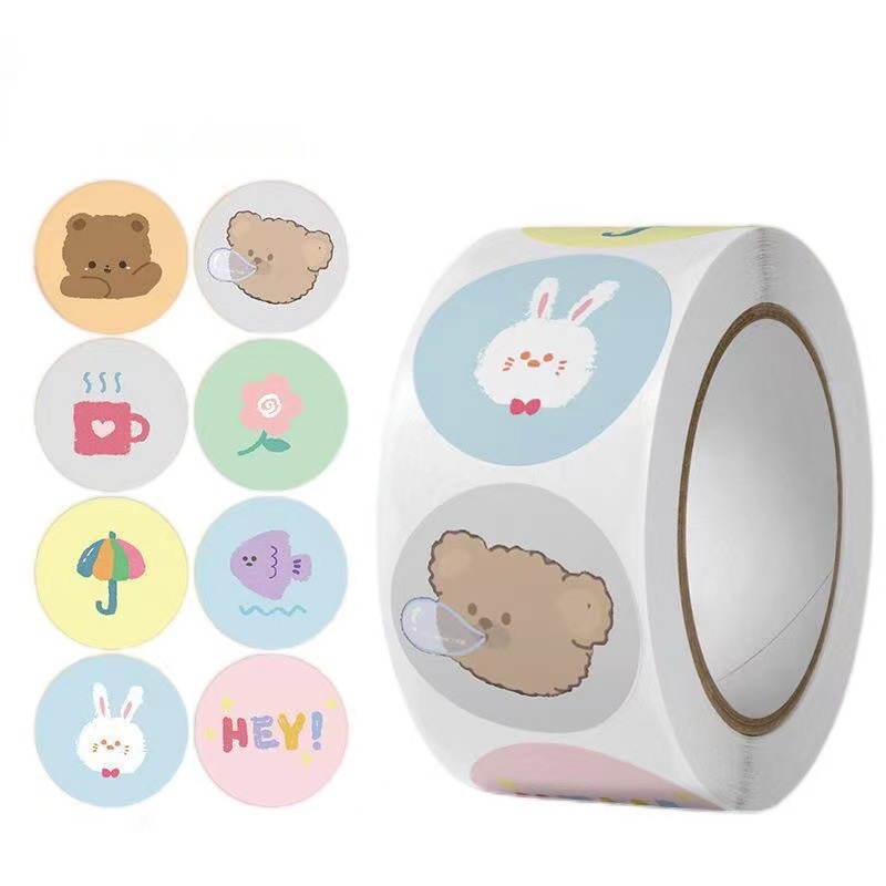 Jual 50pcs Cute Bear Bunny Seal Sticker Stiker Online Shop Packaging ...