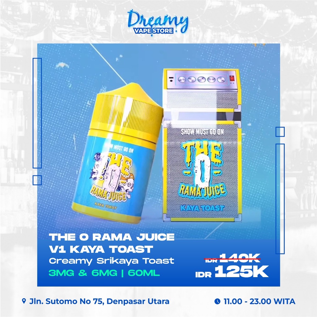Jual THE O RAMA JUICE V1 KAYA TOAST | 3 MG l 6 MG l 60ML | Shopee Indonesia