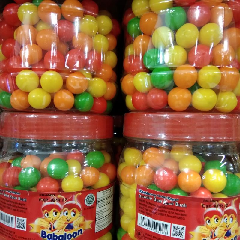 Jual Permen Karet Babalon Toples Besar 190butir Babaloon Bubble Gum ...