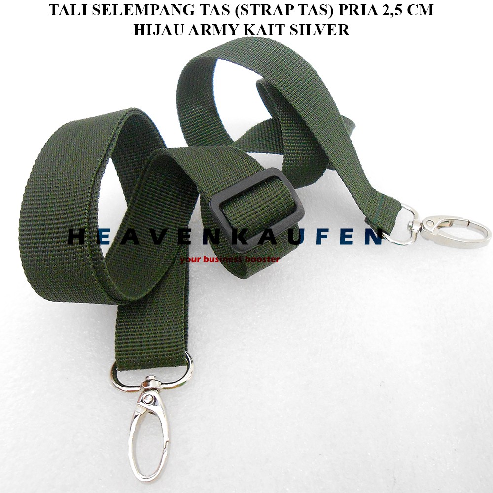 Jual Tali Selempang Tas / Strap Tas Pria Lebar 2,5 cm Warna Hijau Army ...