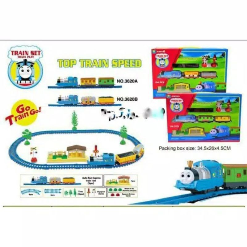 Jual Mainan kereta api thomas - train set track plat thomas NO.3620B ...