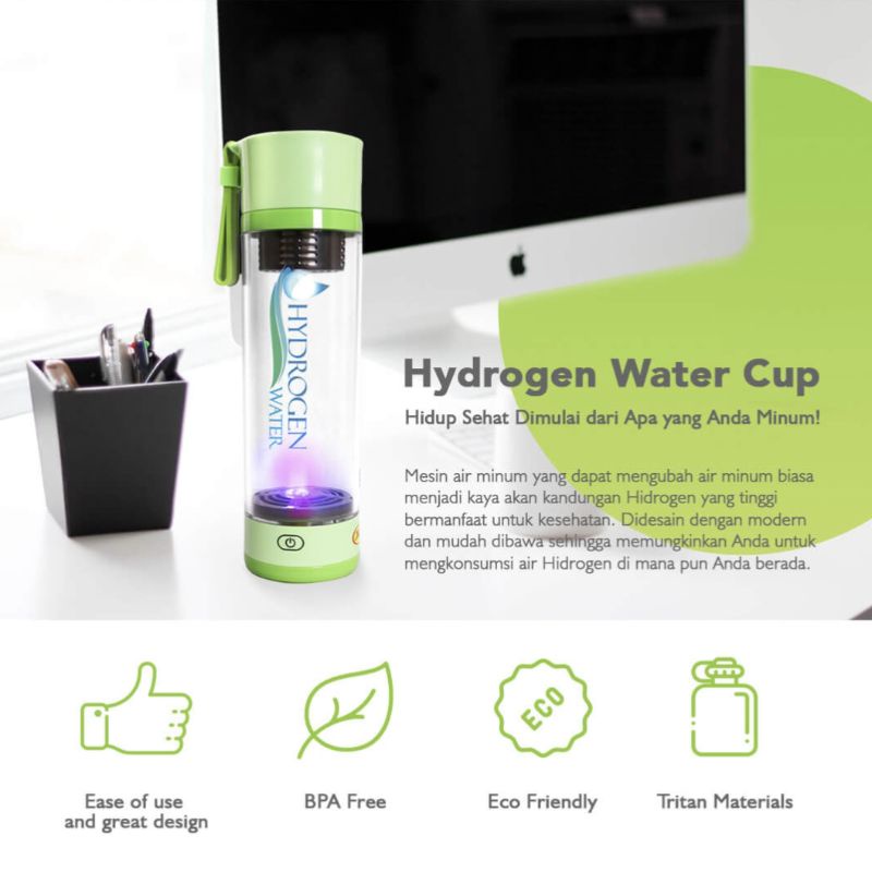 Jual Jaco Hydrogen Water Cup JC 117 Water Purifier Bottle Air Hidrogen ...