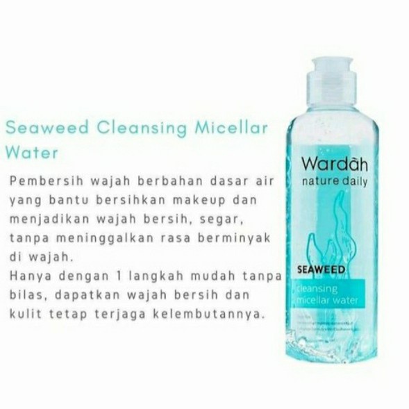 Jual Wardah SEAWEED CLEANSING MICELLAR WATER / eWardah Nature Daily 100 ...