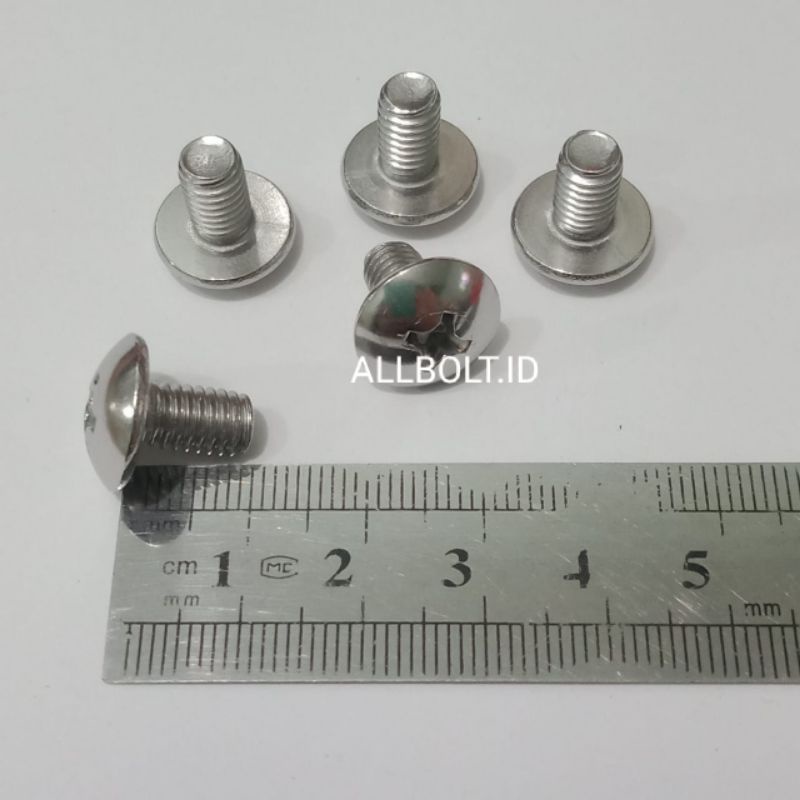 Jual Baut JT stainless baut 10/6mm x 10mm (5biji) | Shopee Indonesia