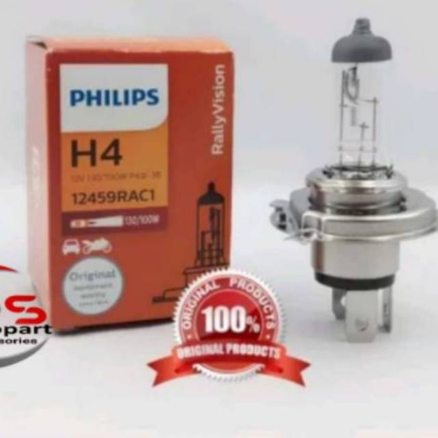 Jual Bohlamp Philips H4 12v 100/90 Watt | Shopee Indonesia