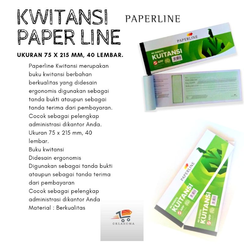 Jual kwitansi Paperline 75 x 215 ( 3 buku ) | Shopee Indonesia