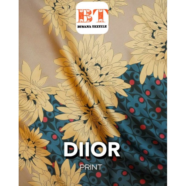 Jual kain DIOR SILK PRINT || harga per setengah mtr | Shopee Indonesia