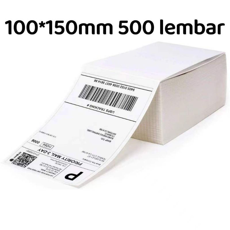 Jual Kertas Thermal 100 x 150 mm isi 500 Lembar / Label Thermal 100 x 150 mm Kertas isi 500 ...
