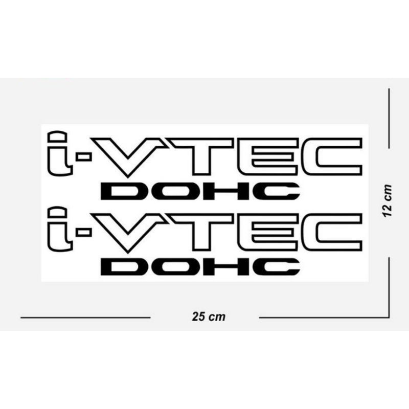 Jual Bahan Oracal 1 pecs Sticker cutting i-vtec dohc sticker mobil ...