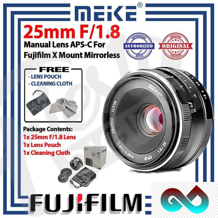 Jual Lensa Meike 25mm F1.8 Lens for Fujifilm X Mount Mirrorless Camera ...
