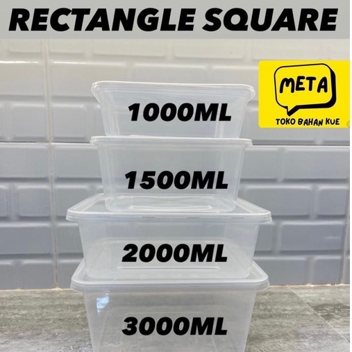 Jual (10 Pcs) THINWALL 1500ML / 2000ML / 3000ML / THINWALL KOTAK / FOOD ...