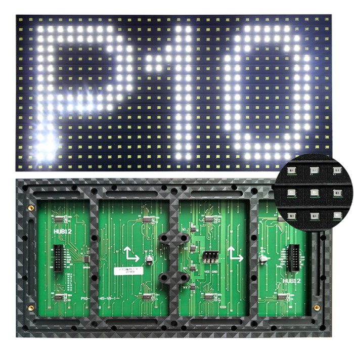 Jual LED RUNNING TEXT Panel Modul P10 Putih White Full Outdoor High ...