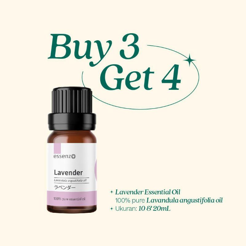 Jual ESSENZO LAVENDER ESSENTIAL OIL - 20mL Kemasan Besar Lebih Hemat (Harga Promo - Stock ...