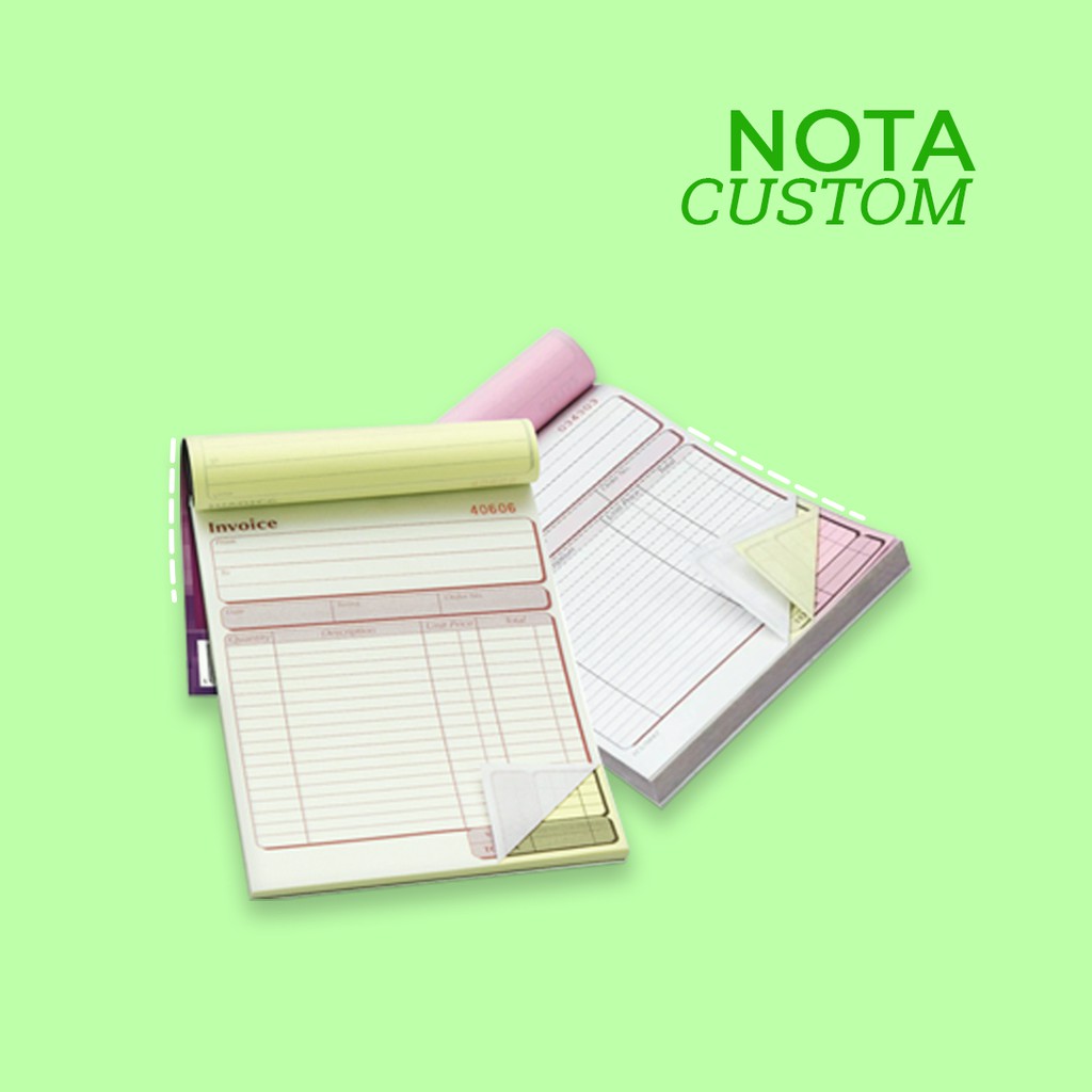 Jual Cetak Nota custom / Invoice Custom / Cetak Nota 4 Ply / Cetak Buku ...