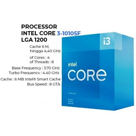 Jual Prosesor Intel Gen10 Core i3 10100F dan 10105F | Shopee Indonesia