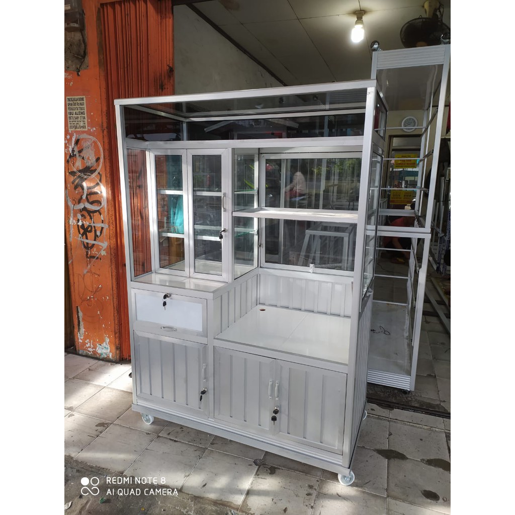 Jual Gerobak Serbaguna Buat Gorengan & Chicken - silver - FREE Onkir ...