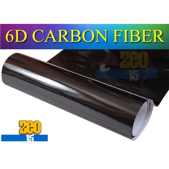 Jual Sticker black Carbon 6d Stiker high glossy Mobil Motor 50cm X 50cm ...