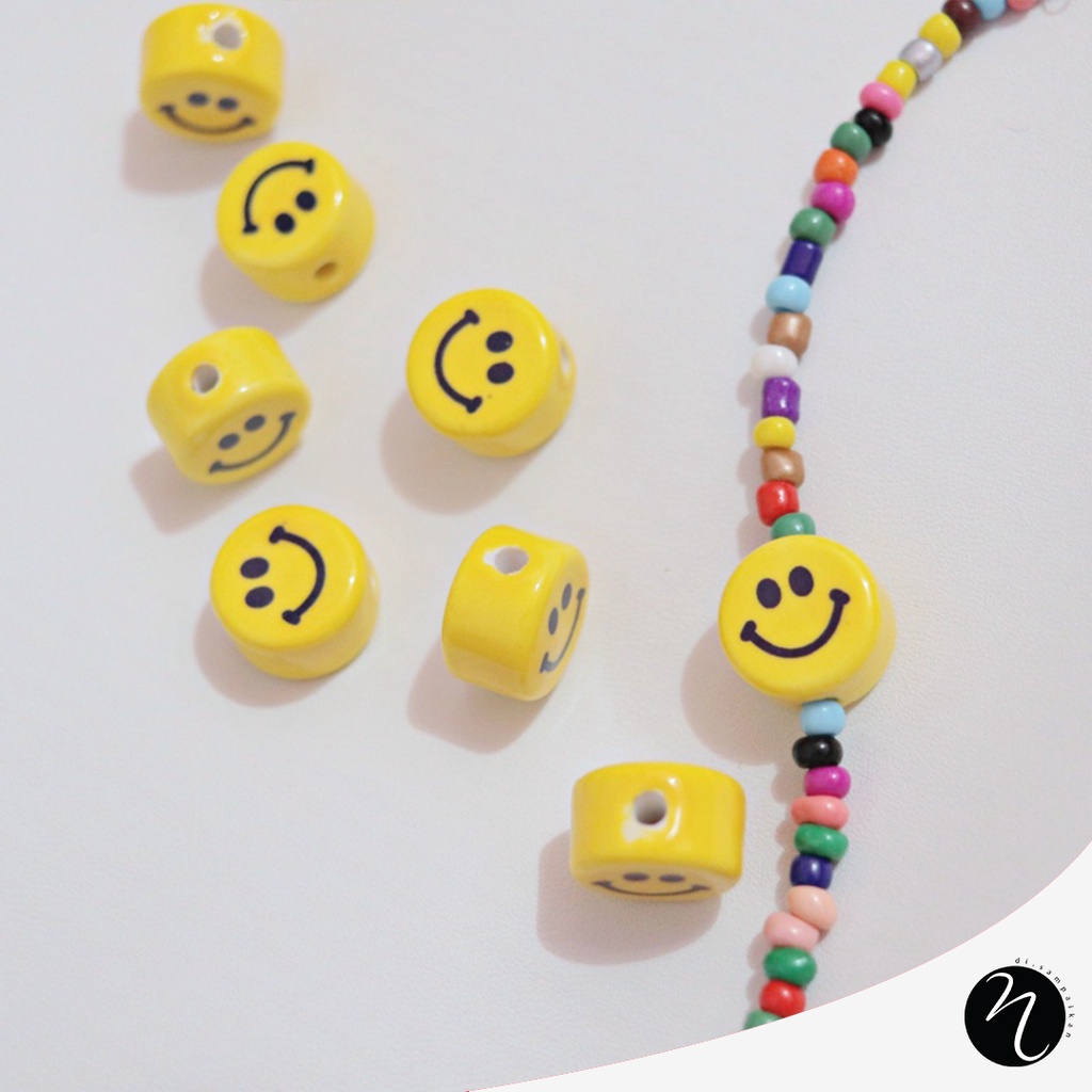 Jual Smile Beads / Smiley Beads BESAR 15mm | Shopee Indonesia