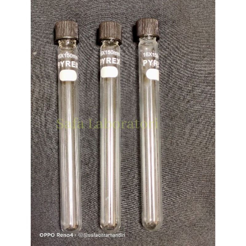 Jual Tabung Reaksi Tutup Ulir 16x150 Pyrex / 1pcs | Shopee Indonesia