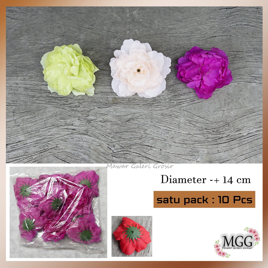 Jual Kuntum Bunga Peony Tropis Tanpa Sari (1 Pack : 10 pcs) Bunga ...