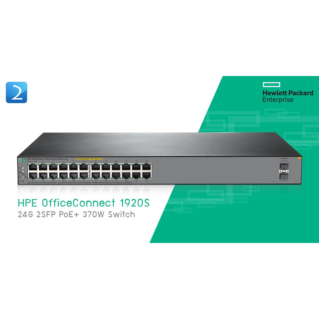 Jual HPE OfficeConnect 1920S 24G 2SFP PoE+ 370W Switch JL385A | Shopee ...
