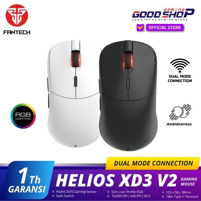 Jual Gaming Fantech Helios Xd3 V2 Rgb Dual Mode Wireless - Gaming Mouse ...