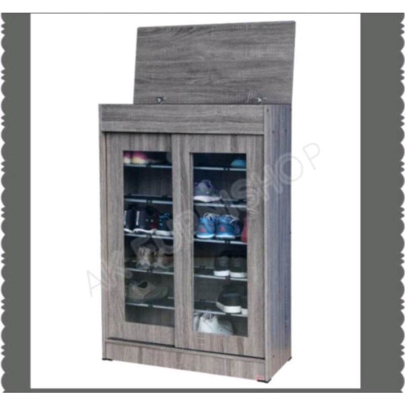 Jual Rak sepatu Serbaguna pintu SLIDING kaca/Lemari Sepatu Kaca - Via ...