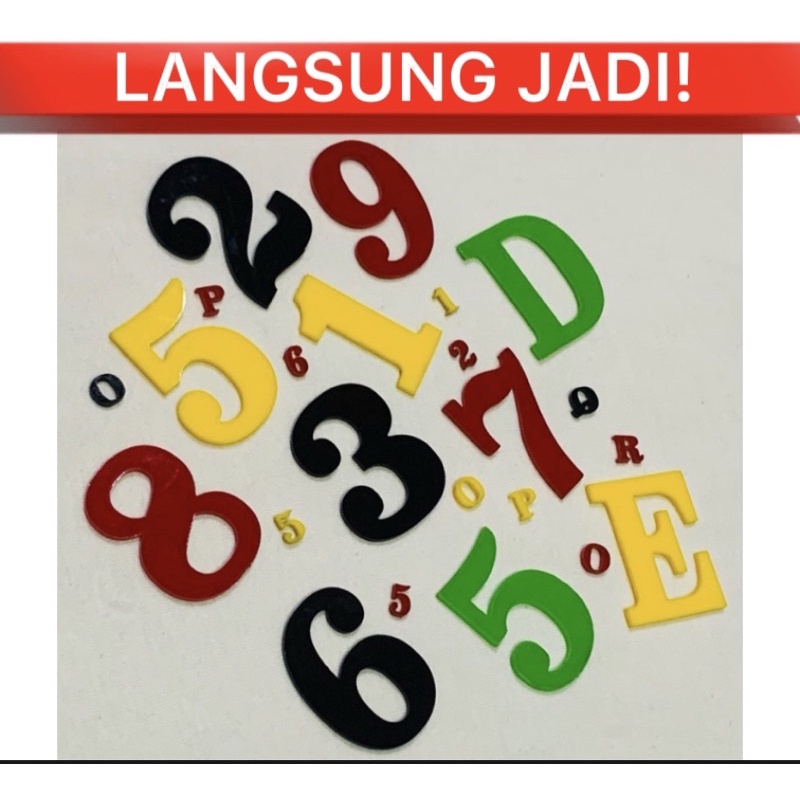 Jual Huruf Timbul Akrilik / Angka Timbul Akrilik / Font Bebas / Tinggi ...
