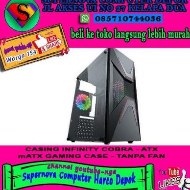Jual CASING INFINITY COBRA - ATX, mATX GAMING CASE - TANPA FAN | Shopee ...