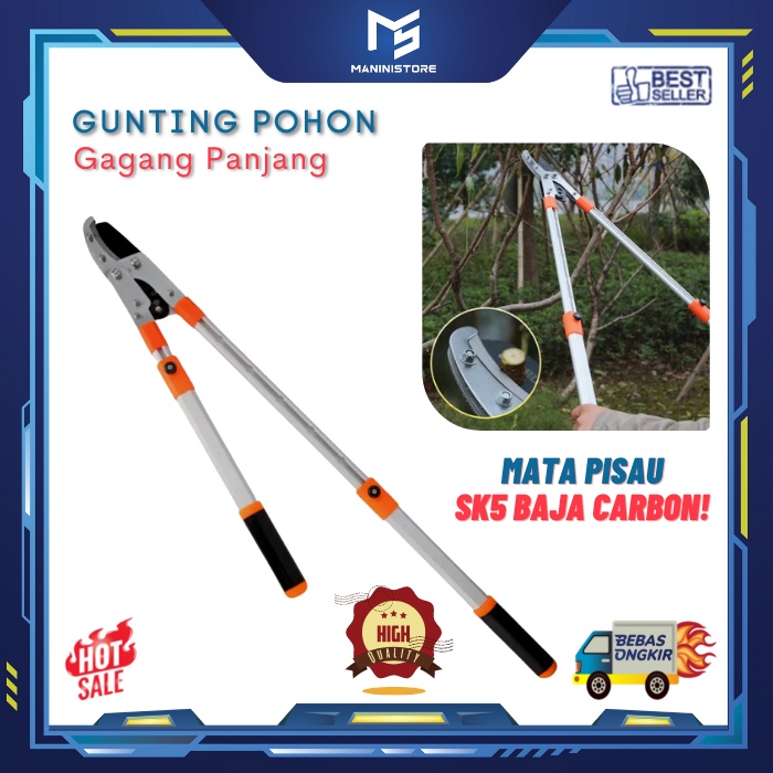 Jual Gunting Ranting Pohon Gagang Panjang Dahan Pemotong Besar Baja ...