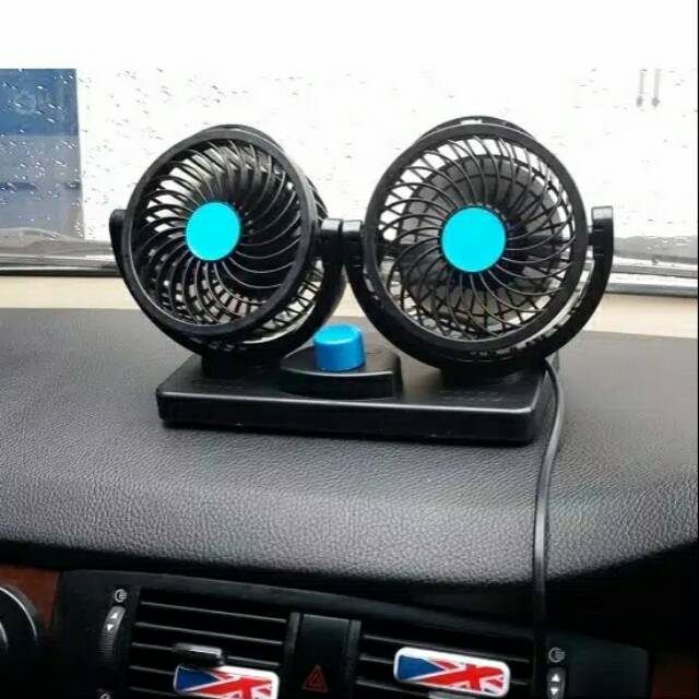 Jual Kipas Mobil 24 volt double blower 24v 2 fan car daya dc lighter ...