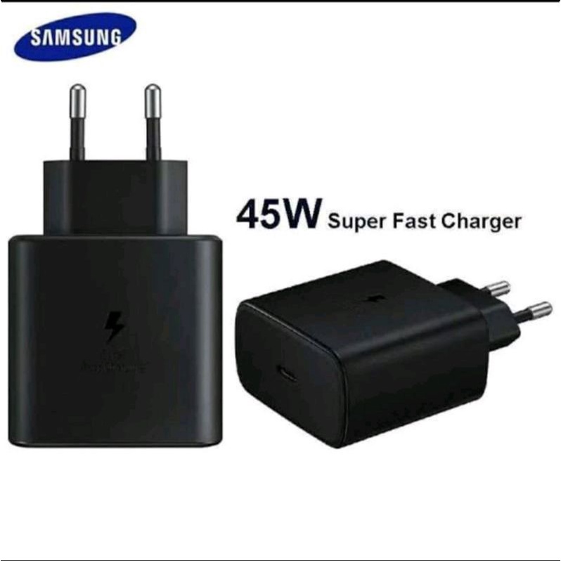 Jual BATOK Casan Samsung Note 20 S20 S21 45W USB-C Super Fast Charging PD Adapter 45 Watt Kepala ...