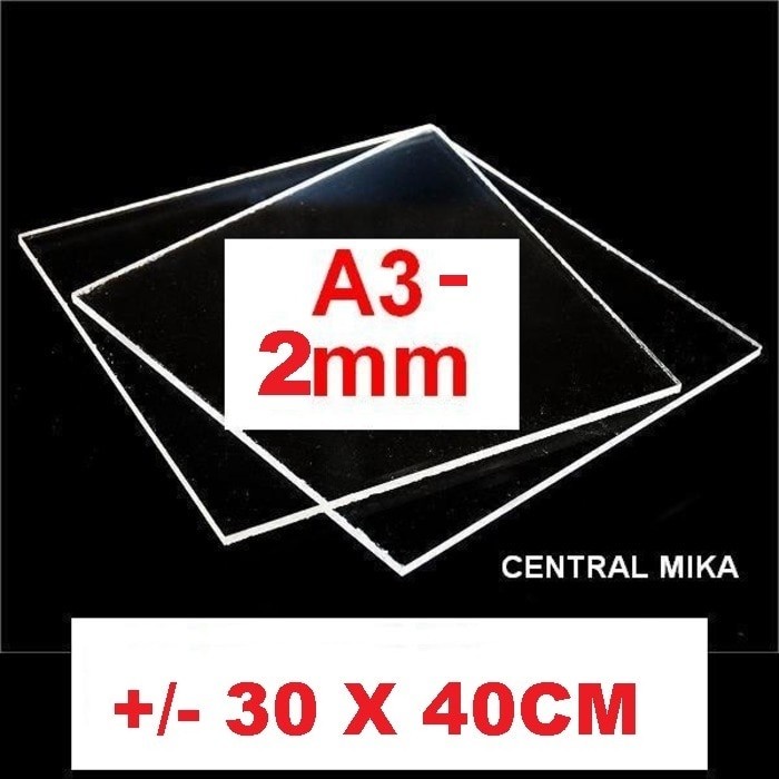 Jual Acrylic / acrilic / akrilik bening, UKURAN +/- A3 tebal 2mm ...