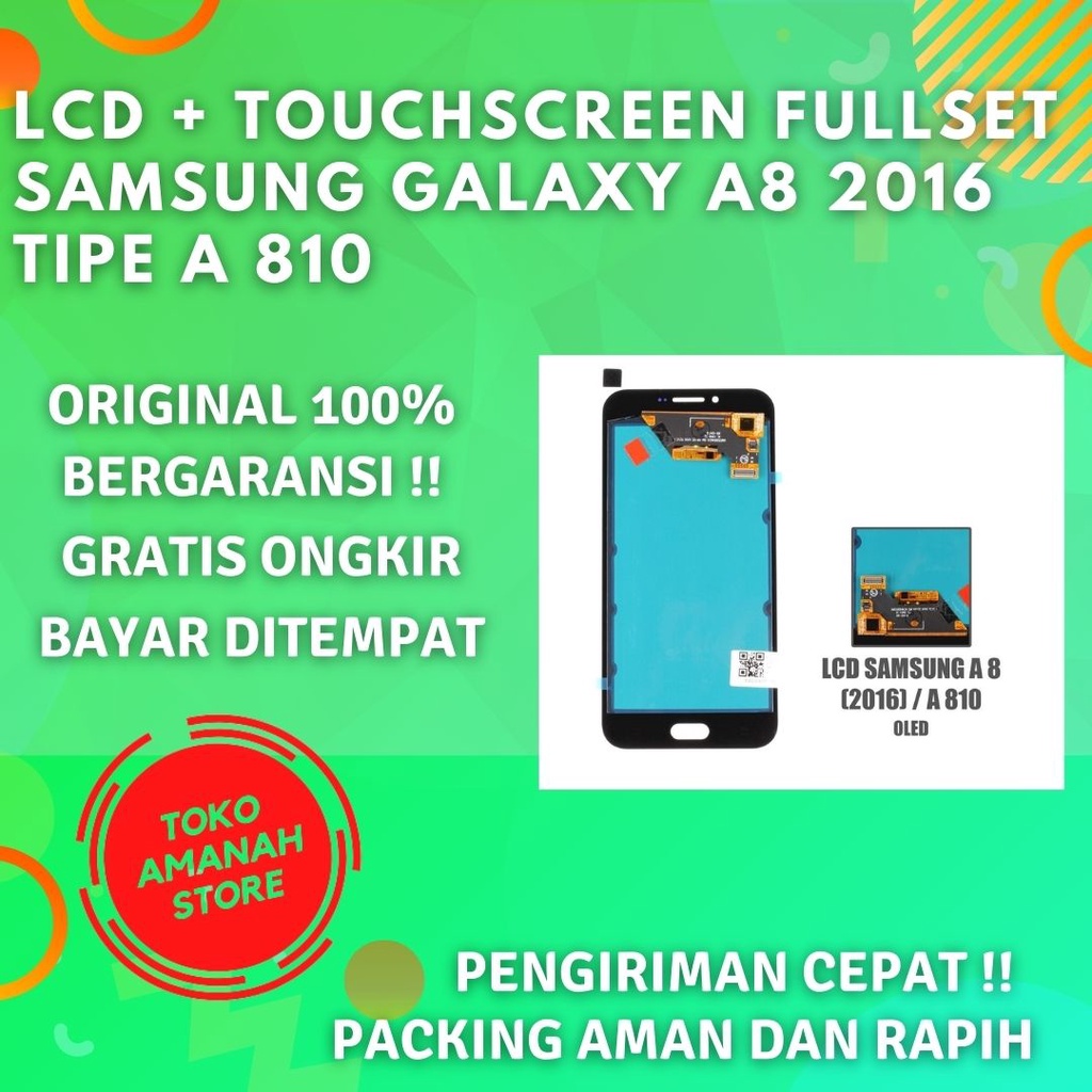 Jual Lcd Ori Samsung Galaxy A 8 (2016) / A 810 OLED Fullset + Layar ...