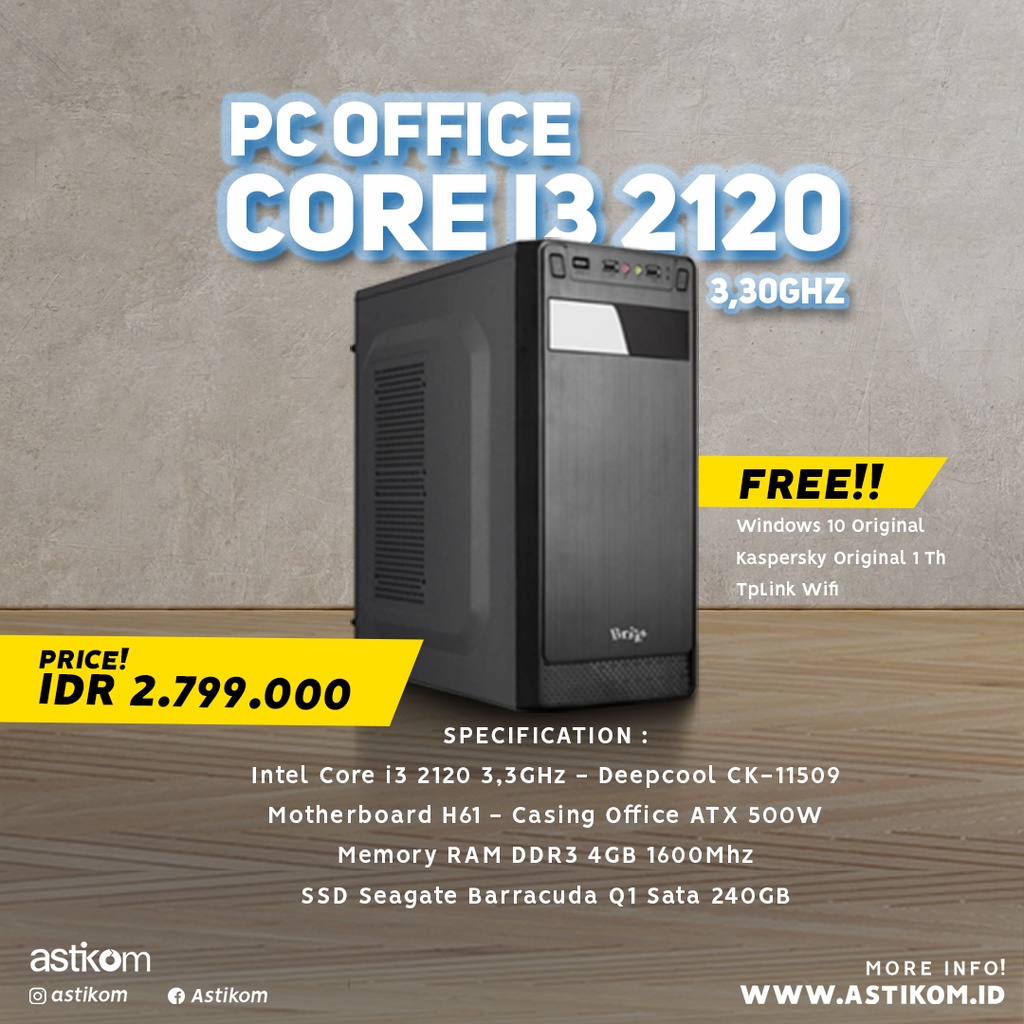 Jual Paket PC Office Core i3 2120 3,3GHz Komputer Kasir | Shopee Indonesia