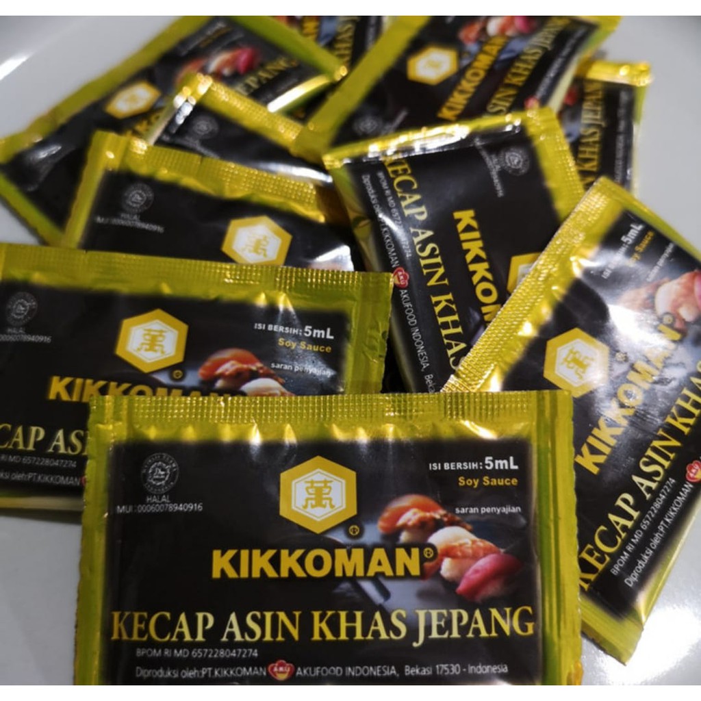Jual Kecap Asin Jepang Kikkoman Japanese Soy Sauce Sachet @5ml isi ...