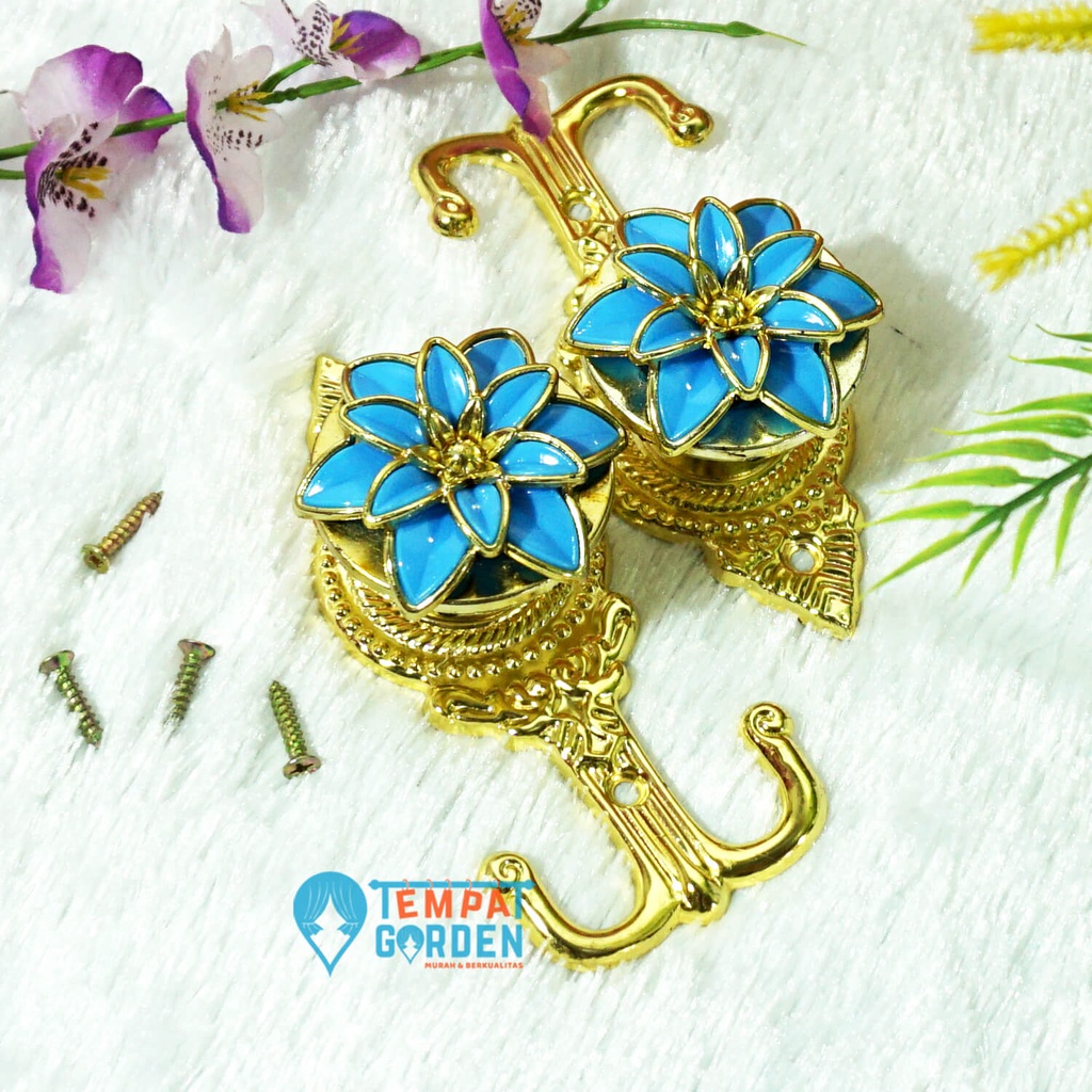 Jual Aksesoris Gorden, Cantolan Tali Gorden, Hook Gorden Motif Bunga ...