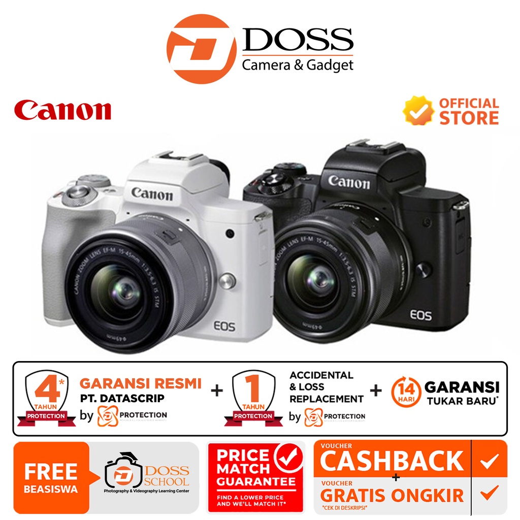Jual Canon EOS M50 Mark II Mirrorless Digital Camera with 15-45mm Lens ...