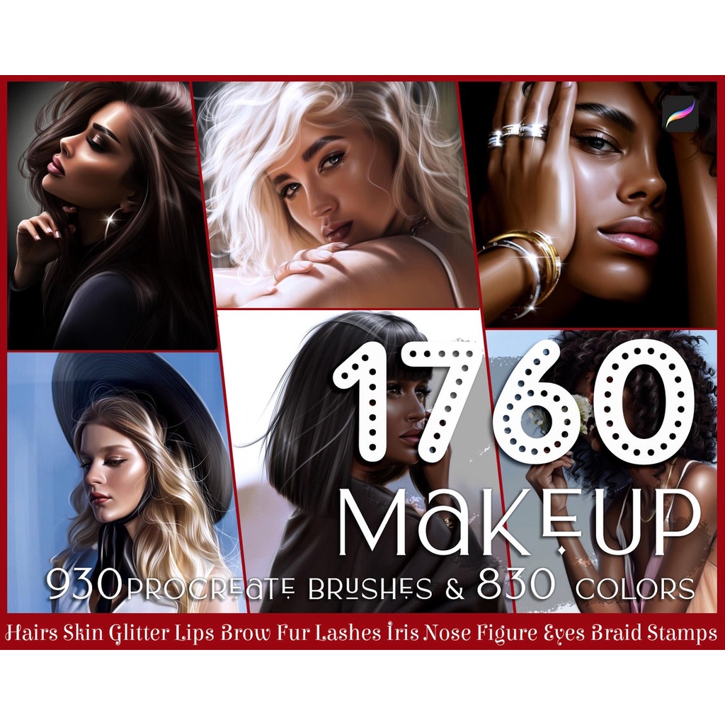 Jual Procreate Brush - 930+ MakeUp Brushes Bundle | Shopee Indonesia