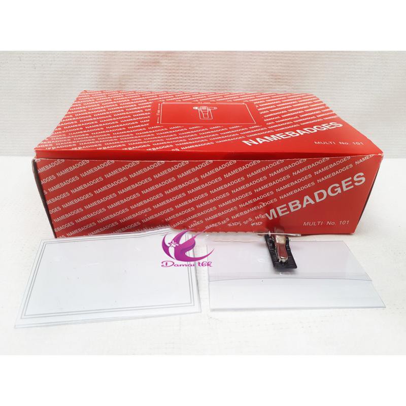 Jual Name Tag Multi - Tanda Peserta Peniti Jepit buaya No.101 Bungkus ...